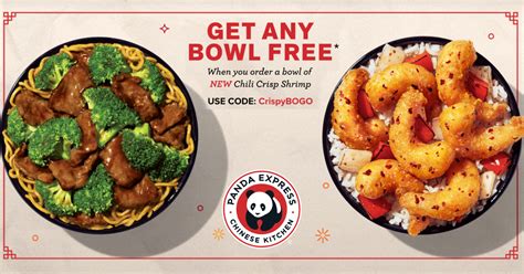 Buy One Bowl Of Chili Crisp Shrimp Get Any Bowl Free At Panda Express
