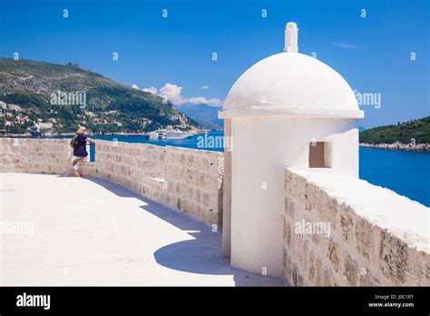 Old City Walls And View Of Coast Dubrovnik Old Town Unesco World