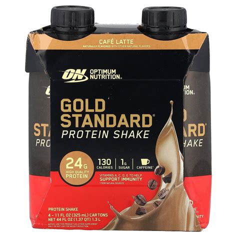 Optimum Nutrition Gold Standard® Protein Shake Cafe Latte 4 Cartons