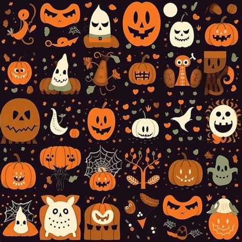 Premium Ai Image Halloween Pattern