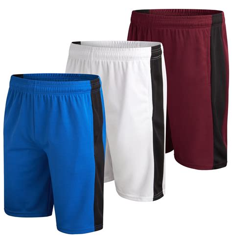 Mad Game Mens Active Shorts 3 Pack Athletic Quick Dry Gym Basketball