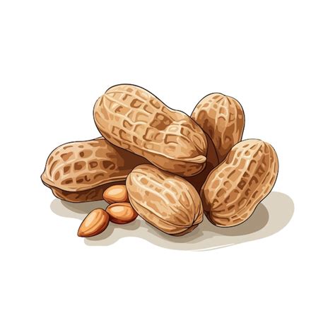 Premium Vector Vector Peanuts Isolated On White Background