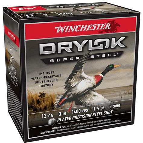 Winchester 12 Gauge 3 1 14oz 1400fps Drylok Super Steel Box Of 25