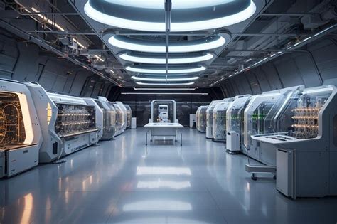Premium Ai Image Quantum Computing Futuristic Science Lab