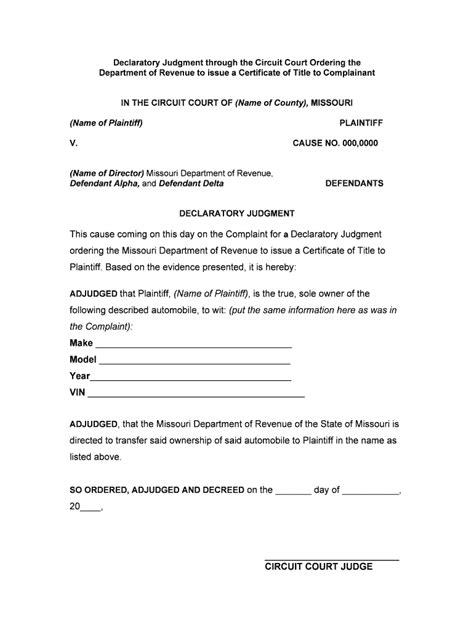 Declaratory Judgment Fill Out And Sign Online Dochub