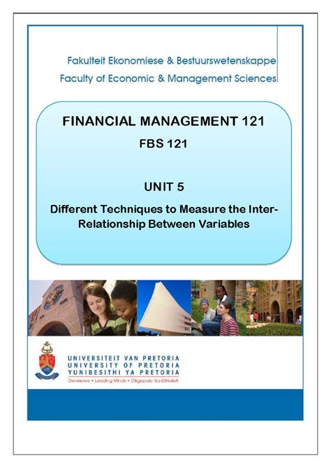 2020 Handout Simple Linear Regression Analysis Financial Management 121 Fbs 121 Unit 5