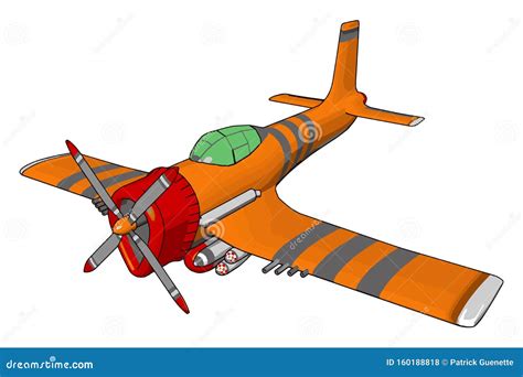 Orange Airplane Illustration Vector Stock Vector Illustration Of