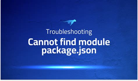 Cannot Find Module Packagejson Lightrun