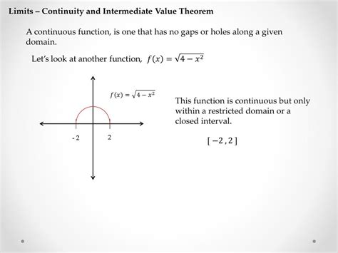 Limits – Continuity and Intermediate Value Theorem - ppt download
