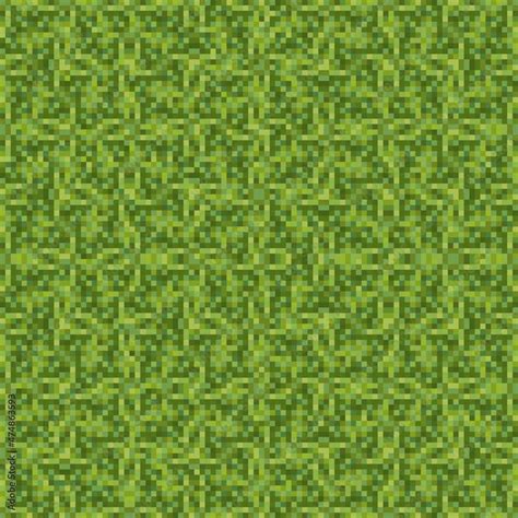 Pixel Art Grass Background Seamless Texture Backdrop Green Square