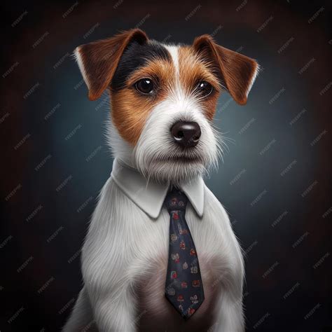 Premium Photo Dog In A Business Suit Animal Businessman Cute Pet Boss