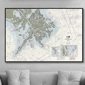 Mississippi River Delta Nautical Chart Etsy