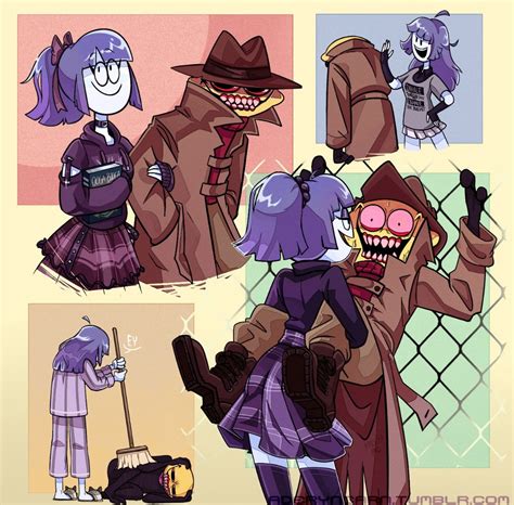 Lila Cartoon Monster