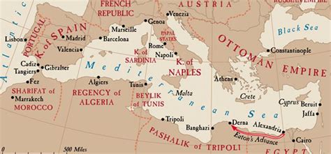Barbary Pirates Map