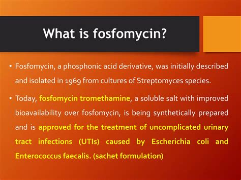 Fosfomycin Injection Pptx
