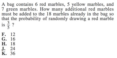 Probability Questions On Act Math Strategies And Practice
