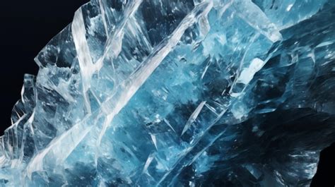 Premium Photo Blue Ice The Texture Of Cracked Ice Frozen Ice Pattern In Winter Cold Freezing