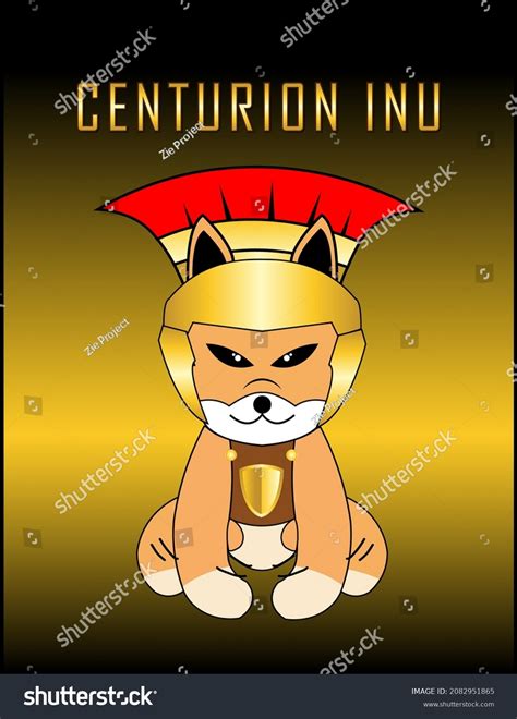 Centurion Inu Crypto Currency Mascot Illustration Stock Vector Royalty
