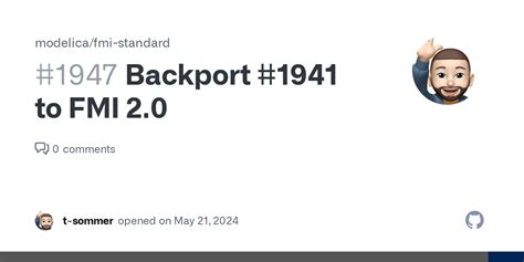 Backport 1941 To Fmi 2 0 · Issue 1947 · Modelica Fmi Standard · Github