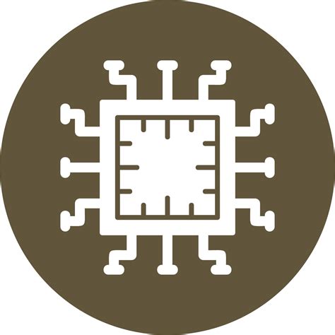 Computer Chip Vector Icon 20607171 Vector Art At Vecteezy