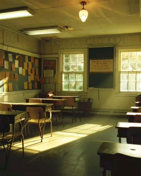 Asthetic Memories Classroom School Interior Vintage School High