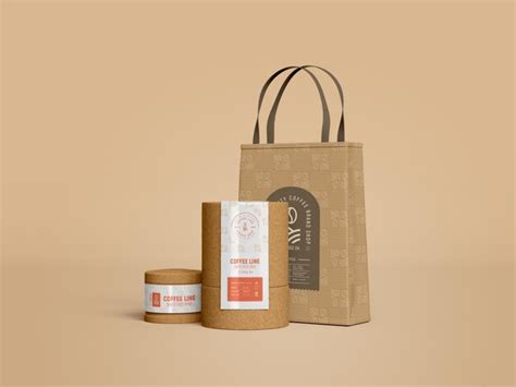 Maqueta De Marca De Bote De Té De Papel Kraft Archivo Psd Premium