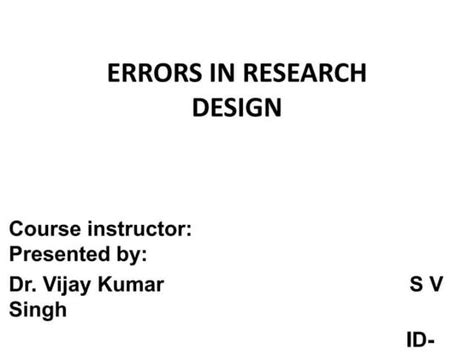 Errors And Types Ppt