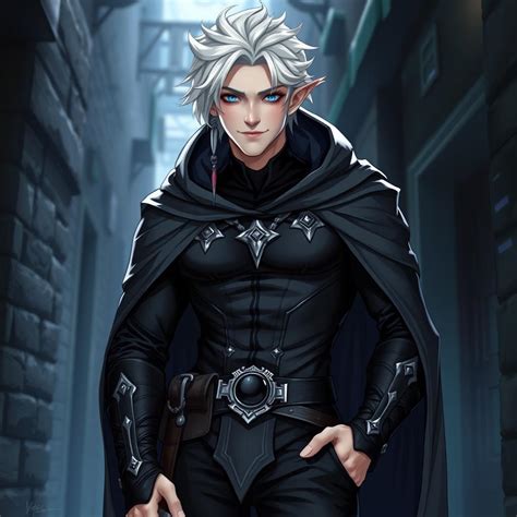 Charming Drow Rogue Confidence With A Playful Twist