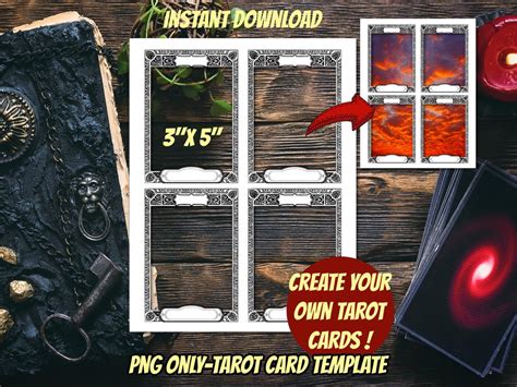 Design Your Own Tarot Card With This Template 3x5 Blank Png Only