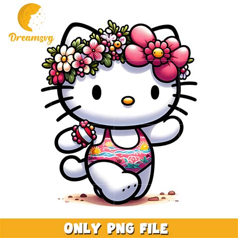 Hello Kitty Summer Clip Art Coloring Hello Kitty Summer Fun Coloring