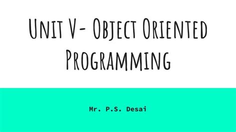 Oop Concepts With Respected With Python Pdf