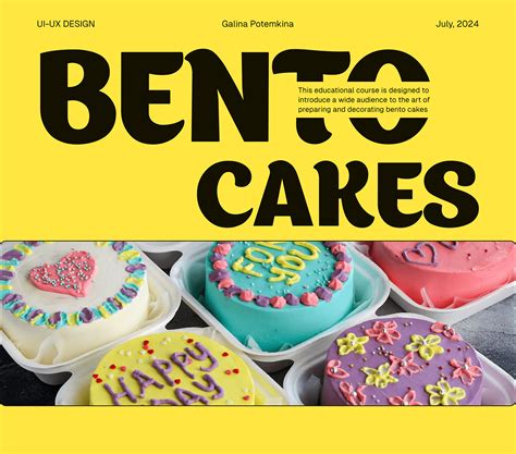 A Master Class On Making Bento Cakes Landing Page Behance
