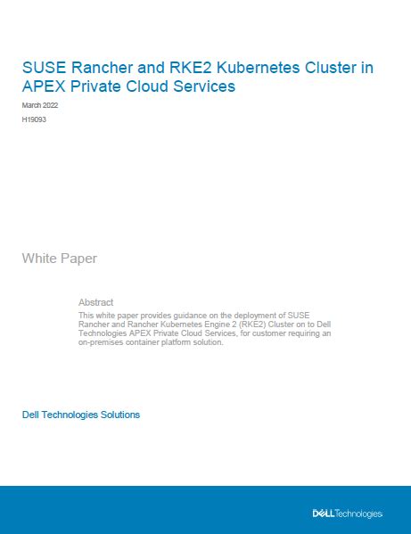 rancher prime and rke2 kubernetes cluster in apex private cloud with