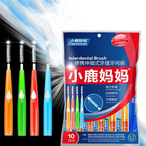 10pcs Adults Interdental Brush Clean Between Teeth Vicedeal