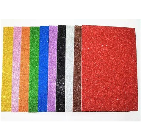 Mixed Colour Self Adhesive Glitter Foam Sheets Pack Connect4sale