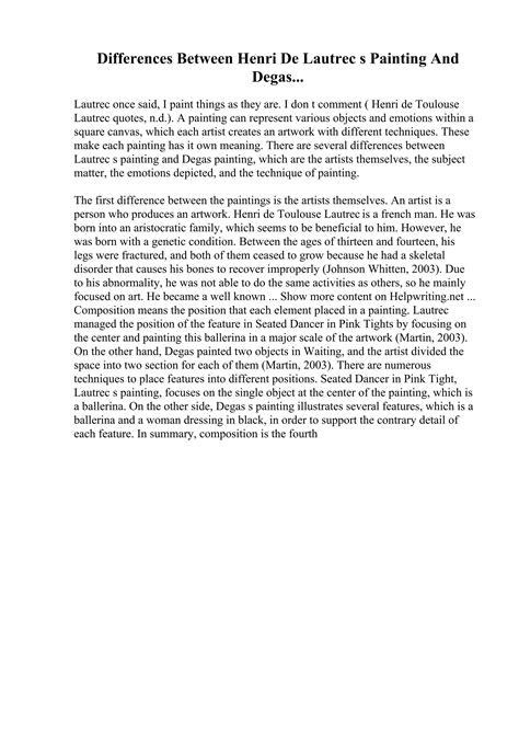 Examples Of Visual Analysis Essays Pdf