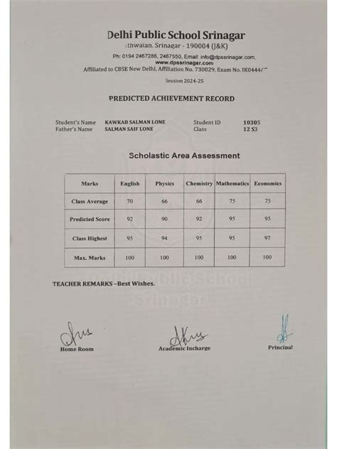 Predicted Grades 12 Pdf