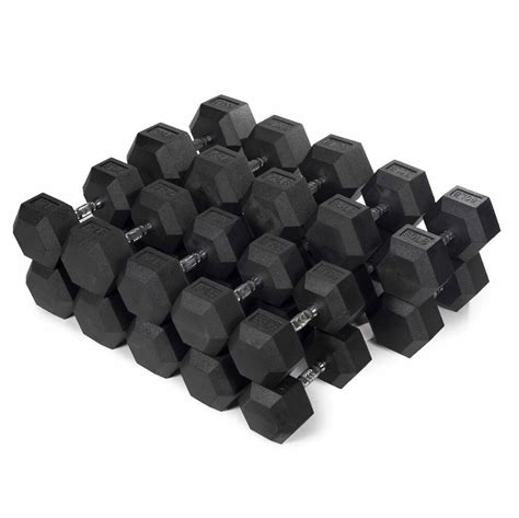 Complete Home Dumbbell Set Rubber Hex Dumbbells Befitnow Usa