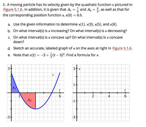Solved A Moving Particle Has Its Velocity Given By The Chegg