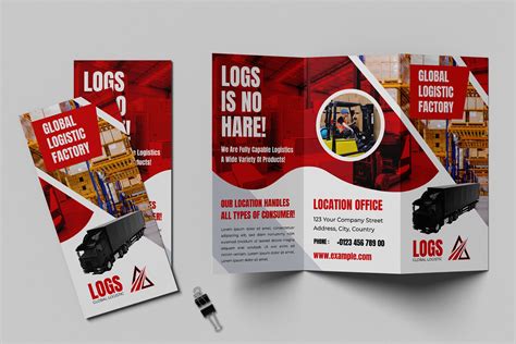 Logistic Tri Fold Brochure Professional Design