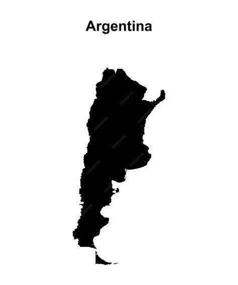 Premium Vector Argentina Blank Outline Map