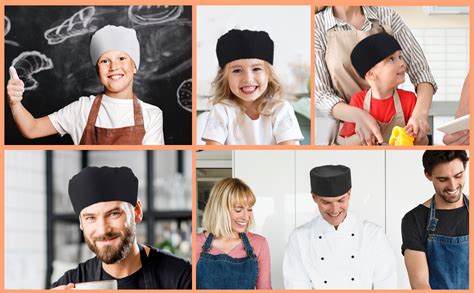 Yolev 4 Pezzi Cappello Da Cuoco Cappelli Da Cucina Regolabili Cappelli