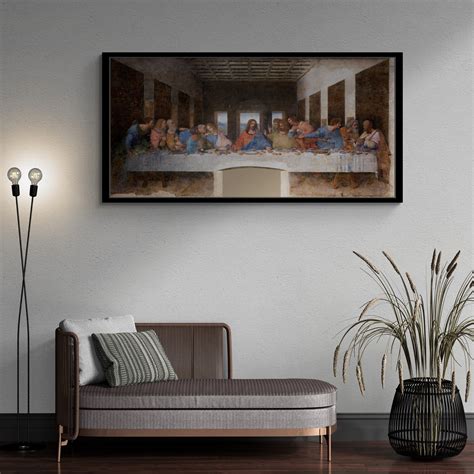 Last Supper Framed Canvas Leonardo Da Vinci Wall Art Last Supper