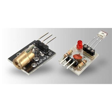 5v Laser Sensor Module For Arduino Avr Ky 008 Laser Transmitter Laser Receiver Sensor Module