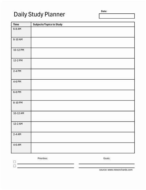 Free Excel Academic Planner Templates