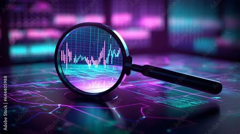 Data Analysis Search Engine Optimization Or Seo Magnifier Charts Graphs Ultraviolet And