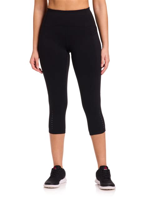 Reebok Womens On The Run High Rise Capri Legging Sizes Xs Xxxl