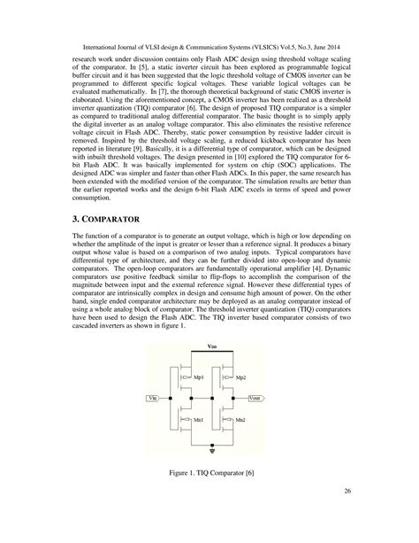 Design Of 6 Bit Flash Analog To Digital Converter Using Variable