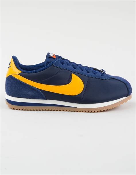 Nike Cortez Textile Womens Shoes Navyyellow 5 Tillys