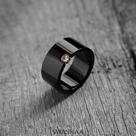 Malcolm Black Mens Ring Swashaa